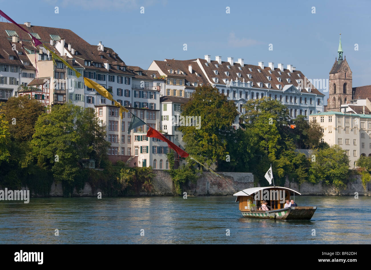 Muensterfaehre Ferry Boat, Rhine River, Basel, Basle, Switzerland Stock ...
