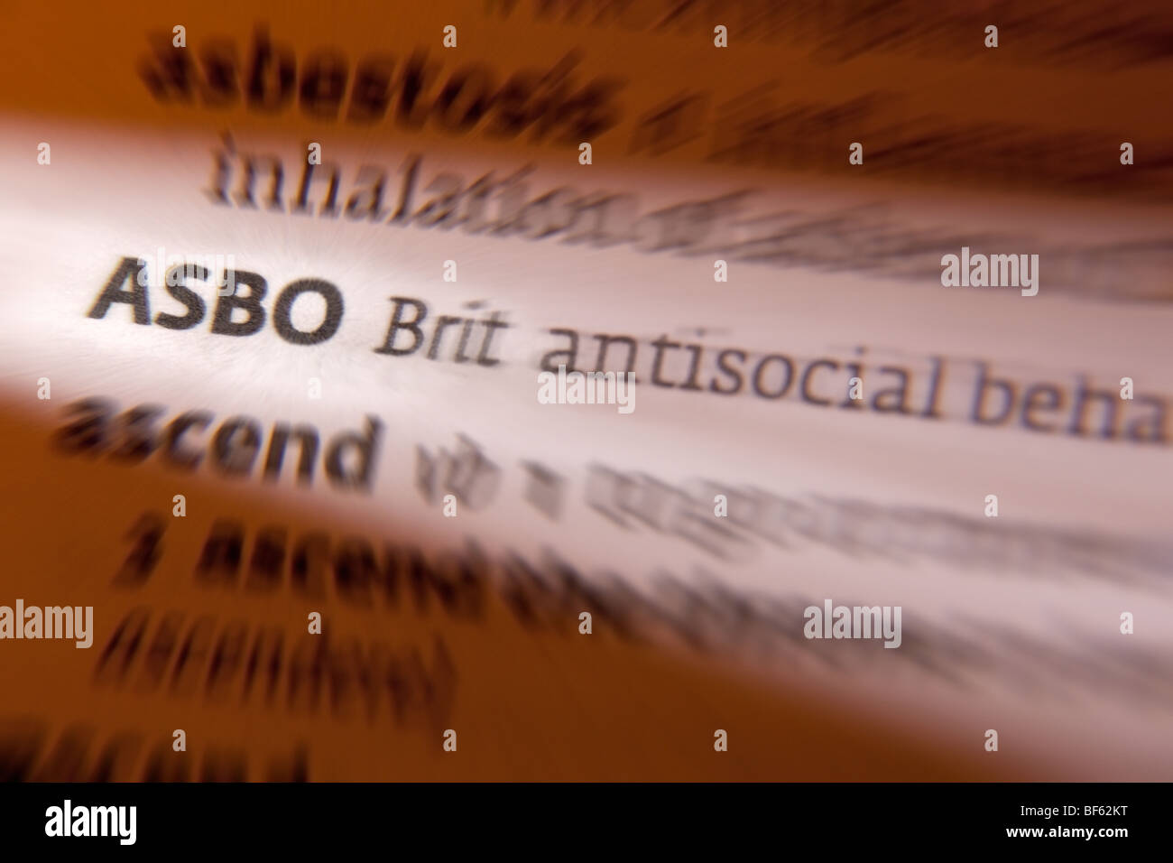Concept - ASBO ( Anti-Social Behaviour Order Stock Photo - Alamy