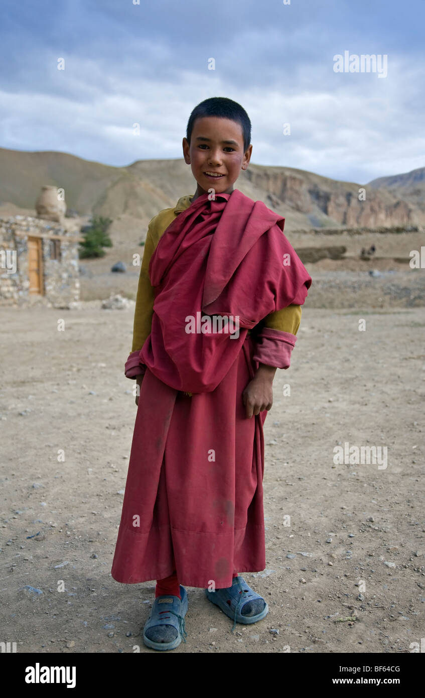 Young novice monk. Lingshed monastery. Zanskar. India Stock Photo - Alamy