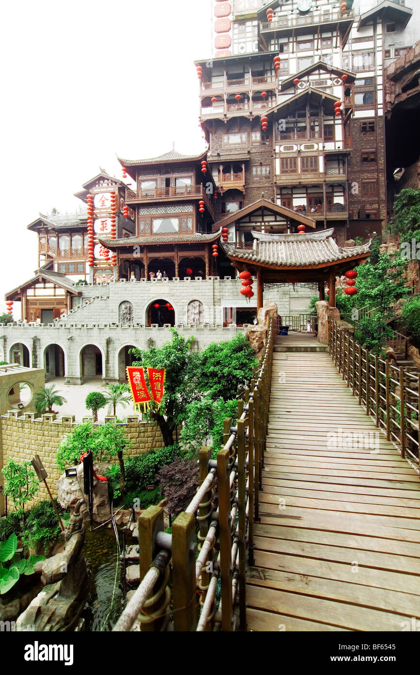 Hongya Cave Scenic Area, Yuzhong District, Chongqing, China Stock Photo ...