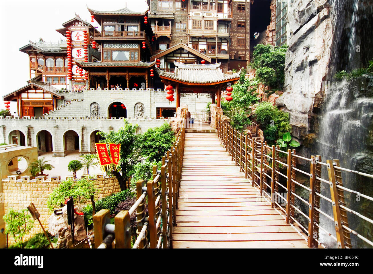 Hongya Cave Scenic Area, Yuzhong District, Chongqing, China Stock Photo ...