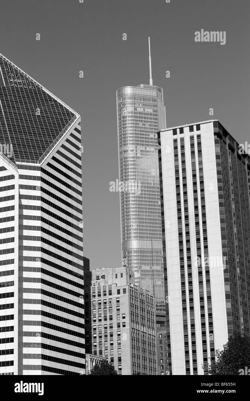 Downtown office towers Black and White Stock Photos & Images - Alamy