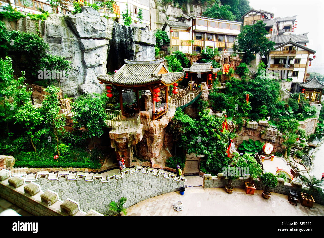 Hongya Cave Scenic Area, Yuzhong District, Chongqing, China Stock Photo ...