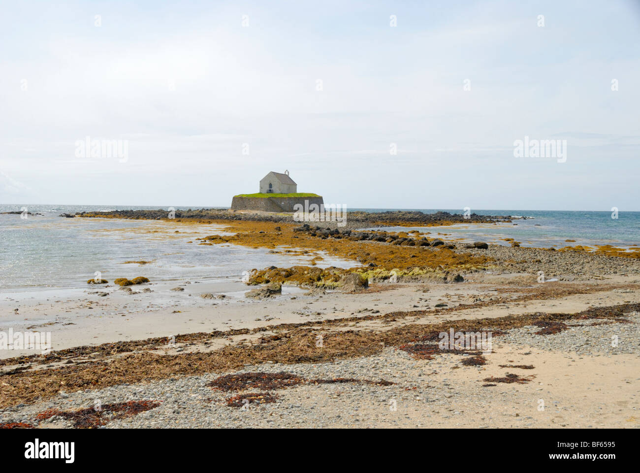 St. Cwyfan's church in the sea, Anglesey, North Wales Stock Photo - Alamy