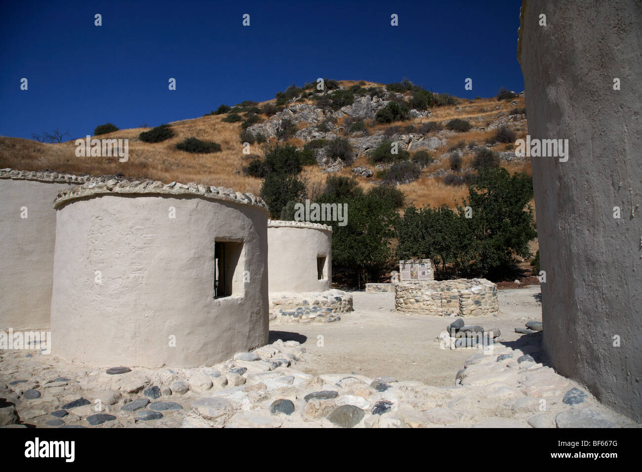 reconstruction of Choirokoitia ancient neolithic village settlement ...