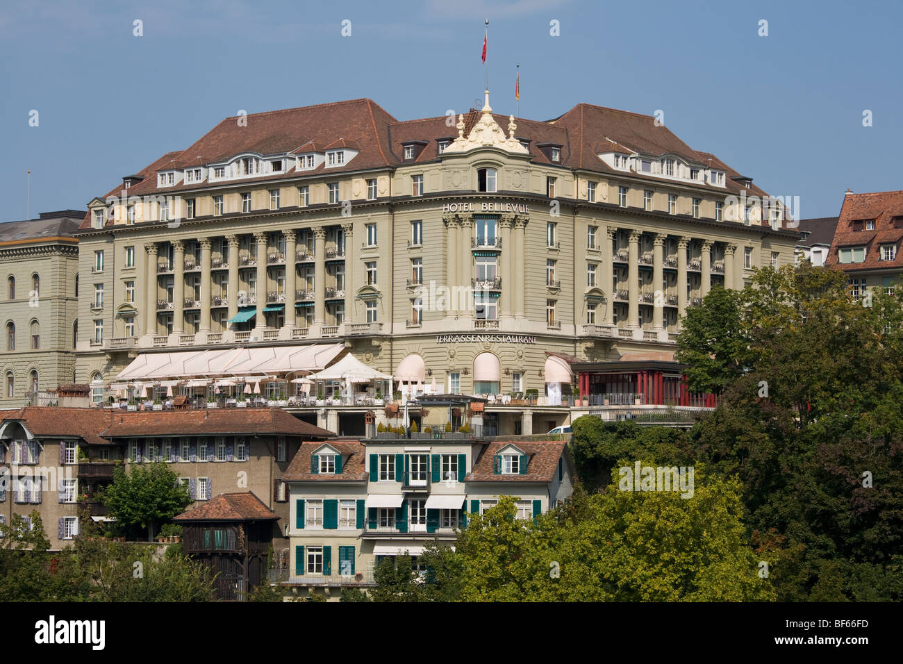 Luxury Hotel Bellevue Palace Bernerhof, Bern, Berne, Switzerland Stock ...