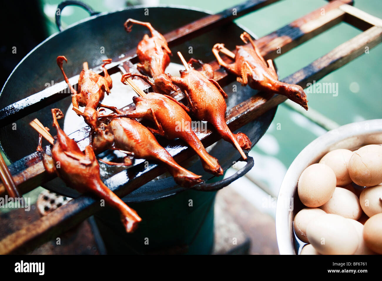 Fried quail, Chongqing, China Stock Photo - Alamy