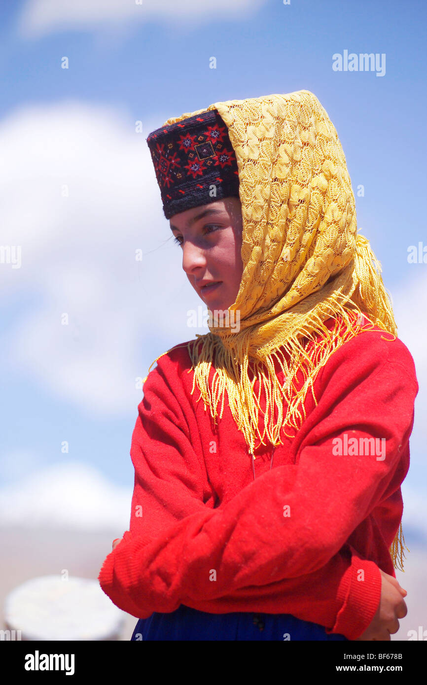Tajikistan woman in traditional costume, Artux, Xinjiang Uyghur ...