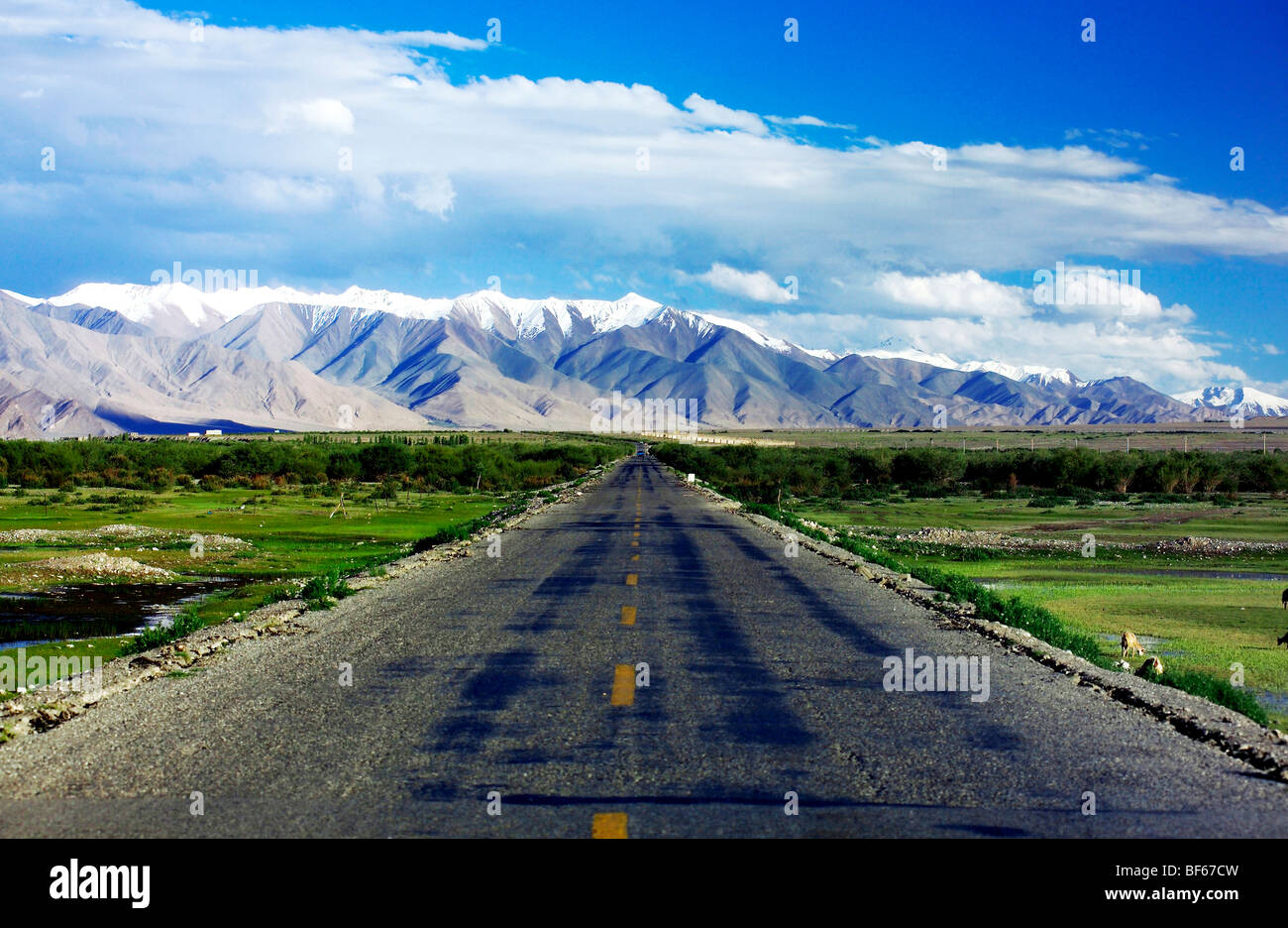 Road in Ili Kazakh Autonomous Prefecture, Xinjiang Uyghur Autonomous ...