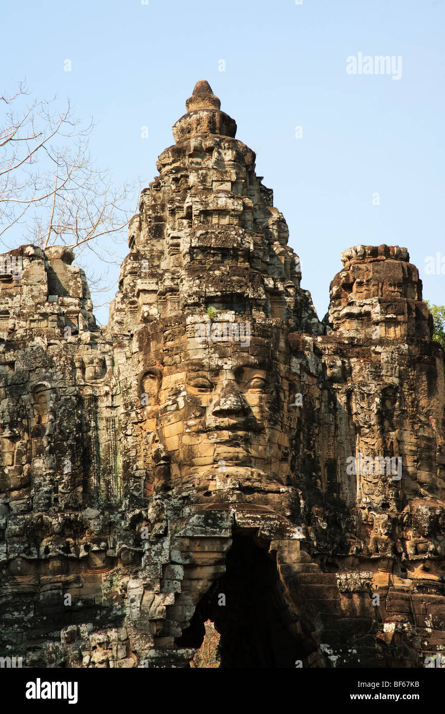 The South Gate of Angkor Thom is one of the five gateways into the ...