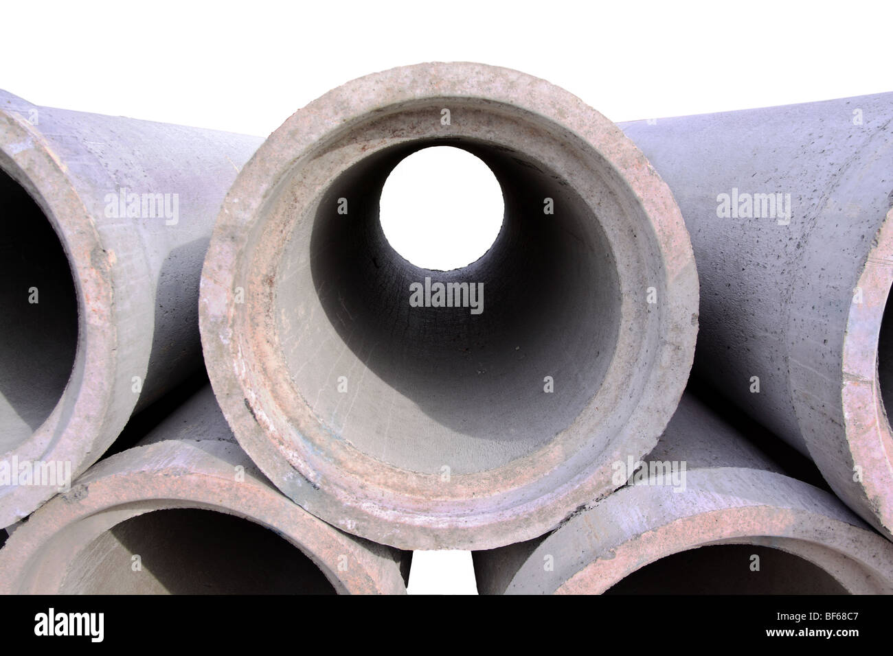 concrete drainage pipes with isolated background Stock Photo - Alamy
