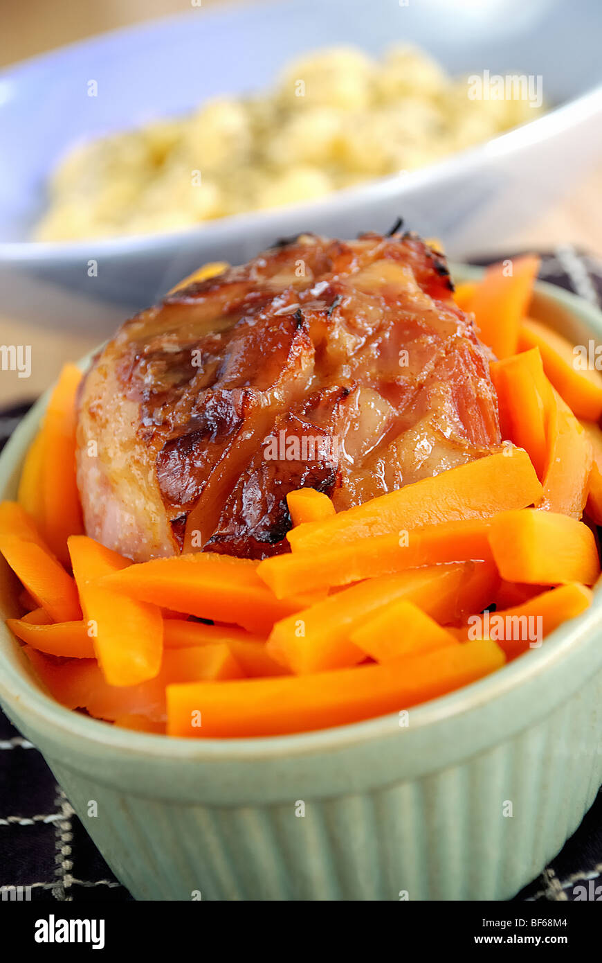 Roasted meat joint Stock Photo - Alamy