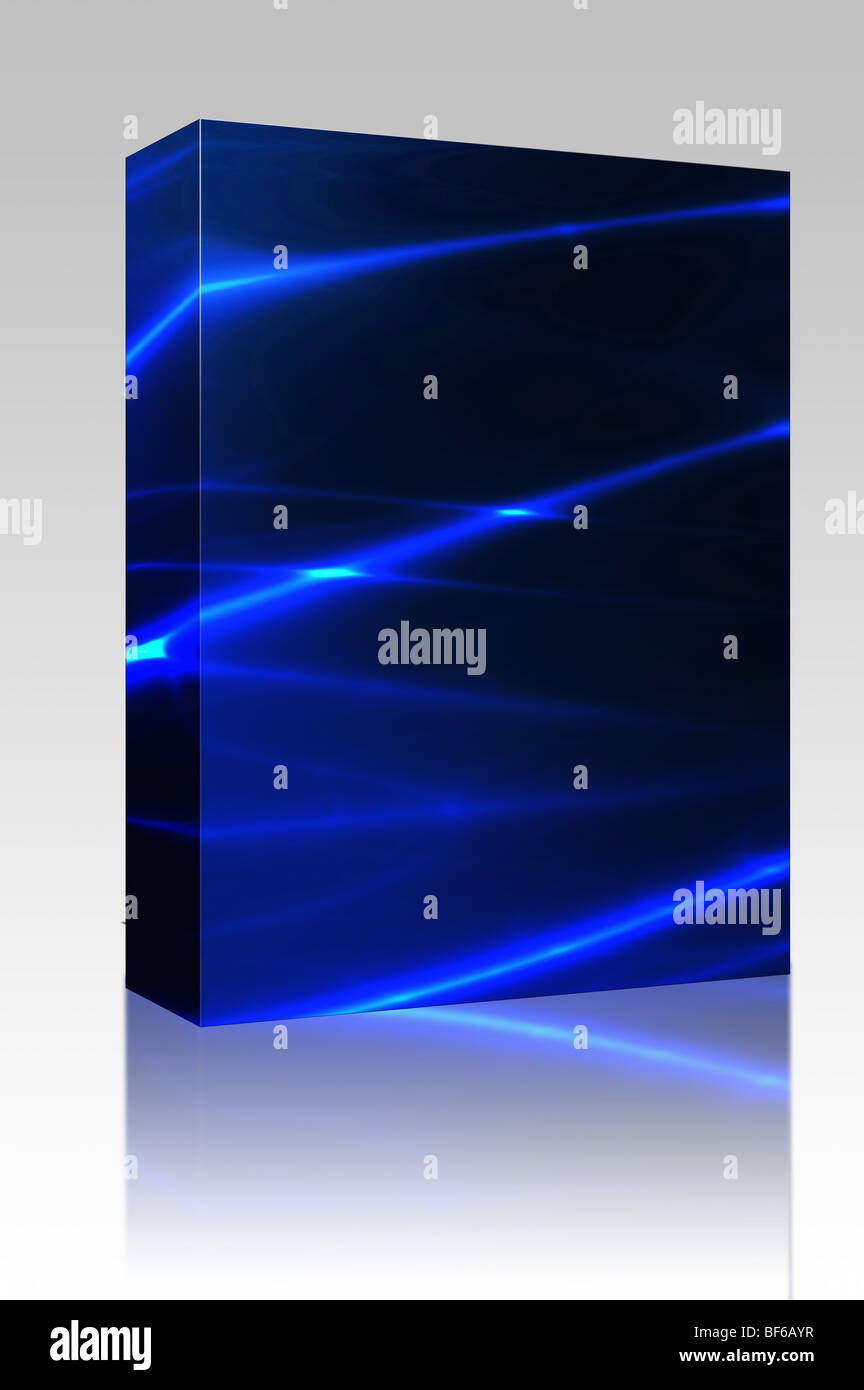 Software package box Abstract wallpaper illustration of glowing wavy ...