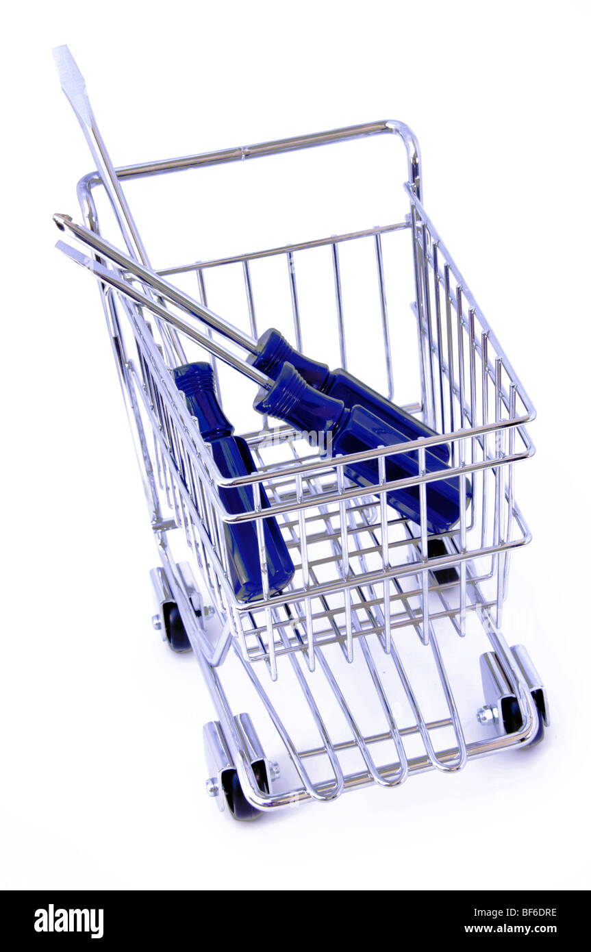 Tool in shopping cart Stock Photo - Alamy