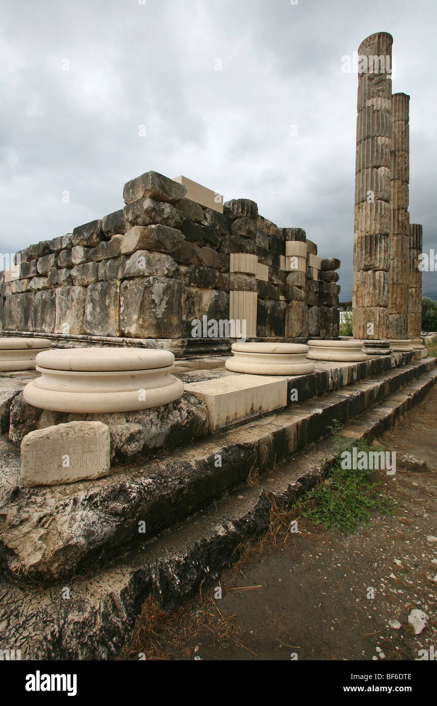Restoration of Roman ruins in progress at Letoon Stock Photo - Alamy