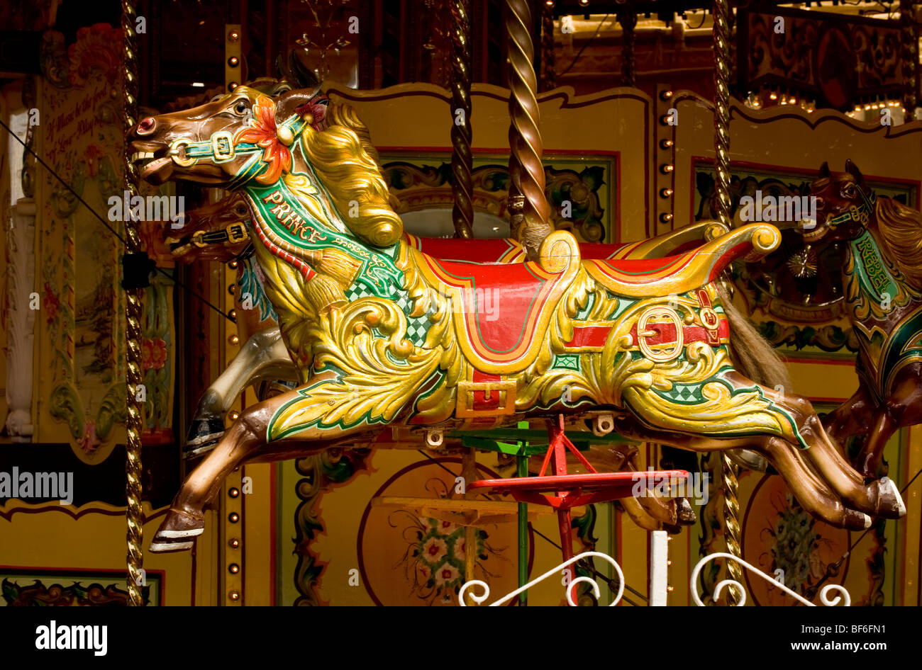 Riderless carousel horse hi-res stock photography and images - Alamy