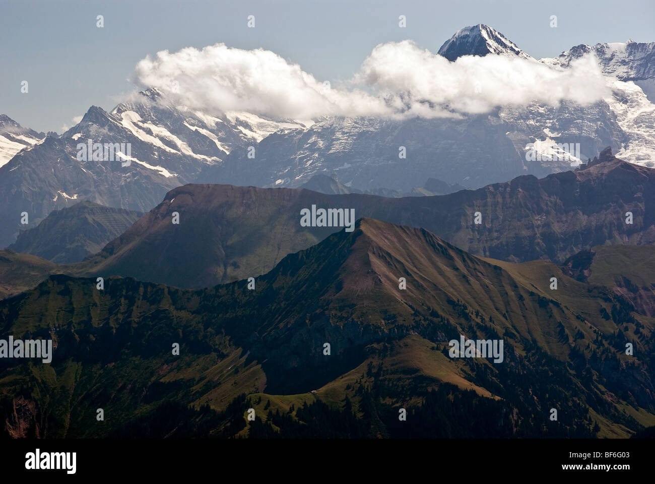 View from Mount Niesen (2336-meter-high) Swiss Alps Stock Photo - Alamy