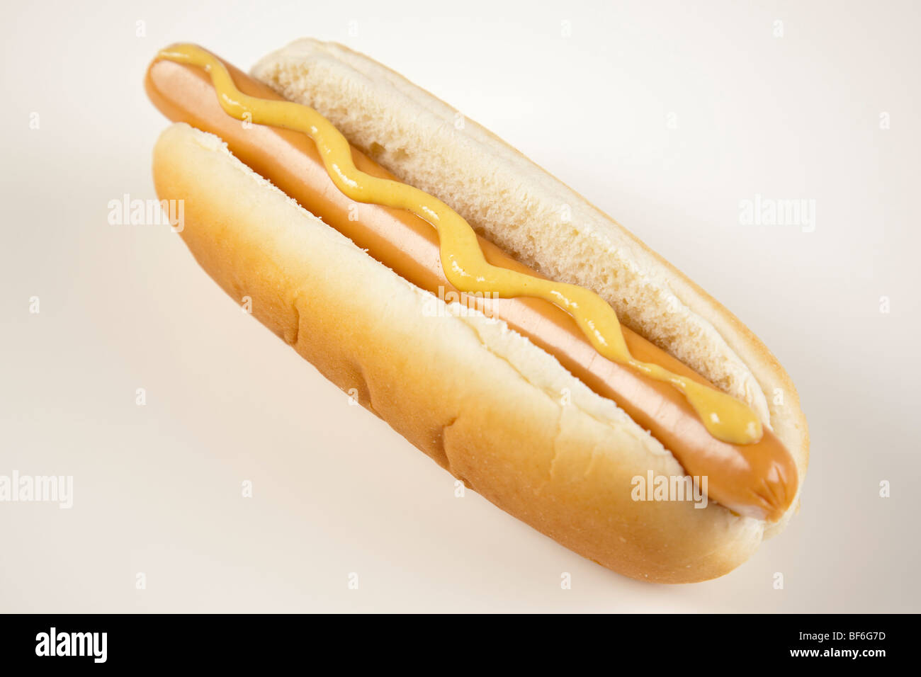 Hot dog on white with soft shadow Stock Photo - Alamy