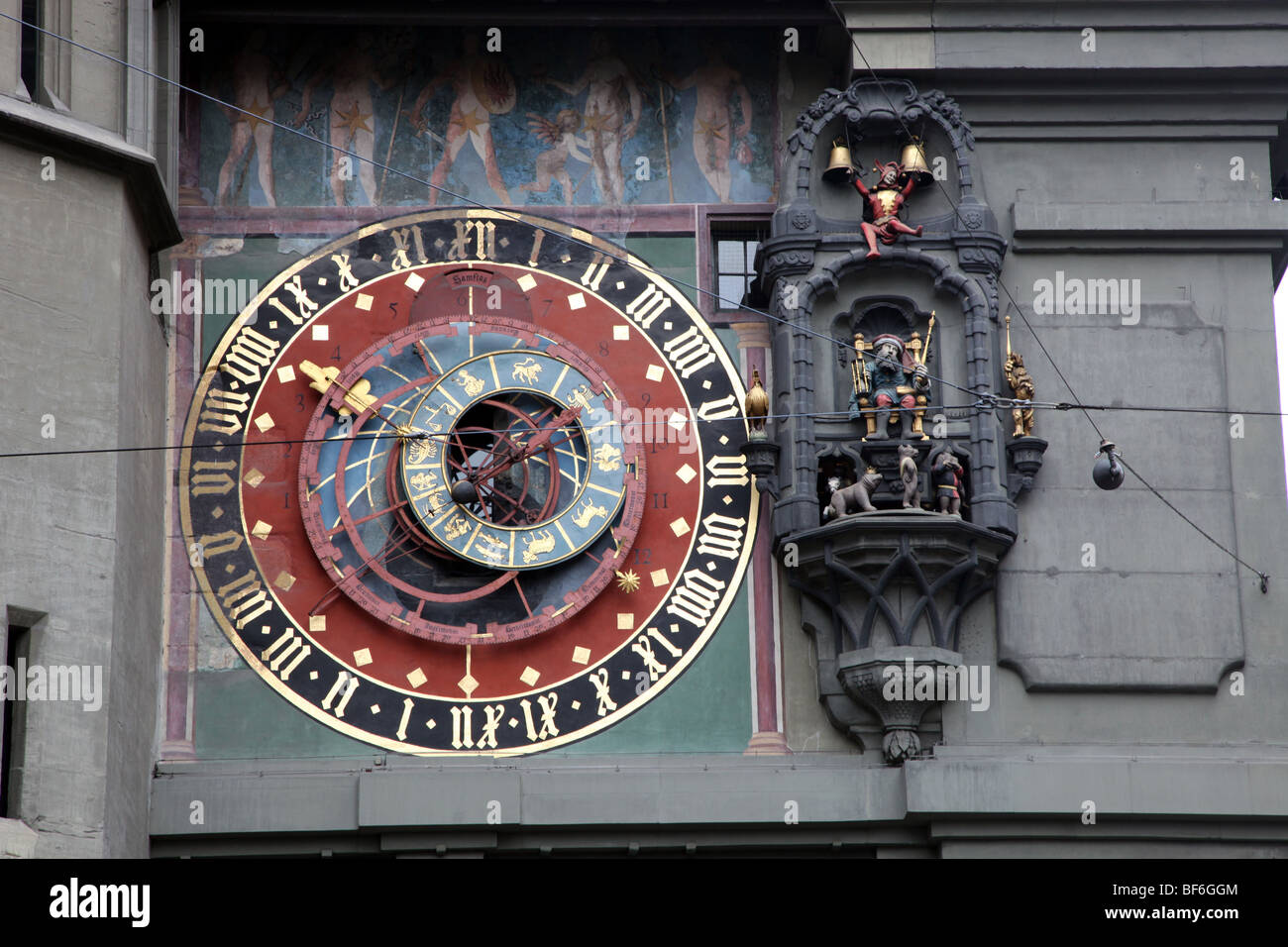 Berne Zytglooge, clock tower, astronomical clock face Stock Photo - Alamy
