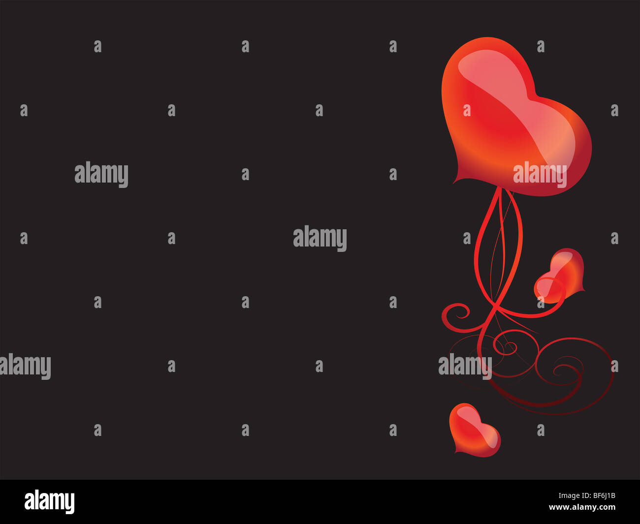 Rose in love shape Cut Out Stock Images & Pictures - Alamy