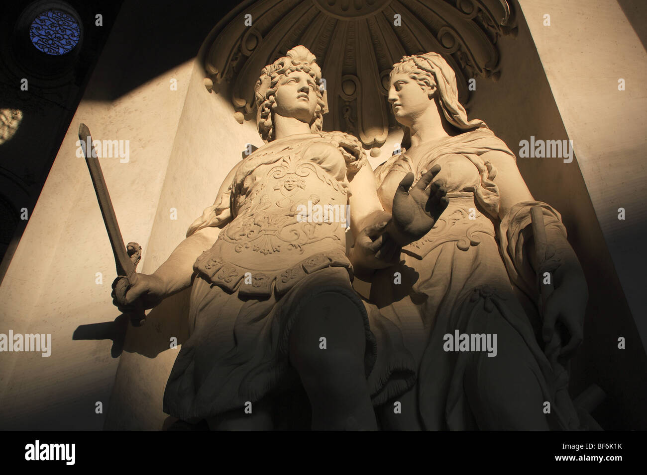 Statues in the courtyard of the Hofburg Imperial Palace, Vienna ...