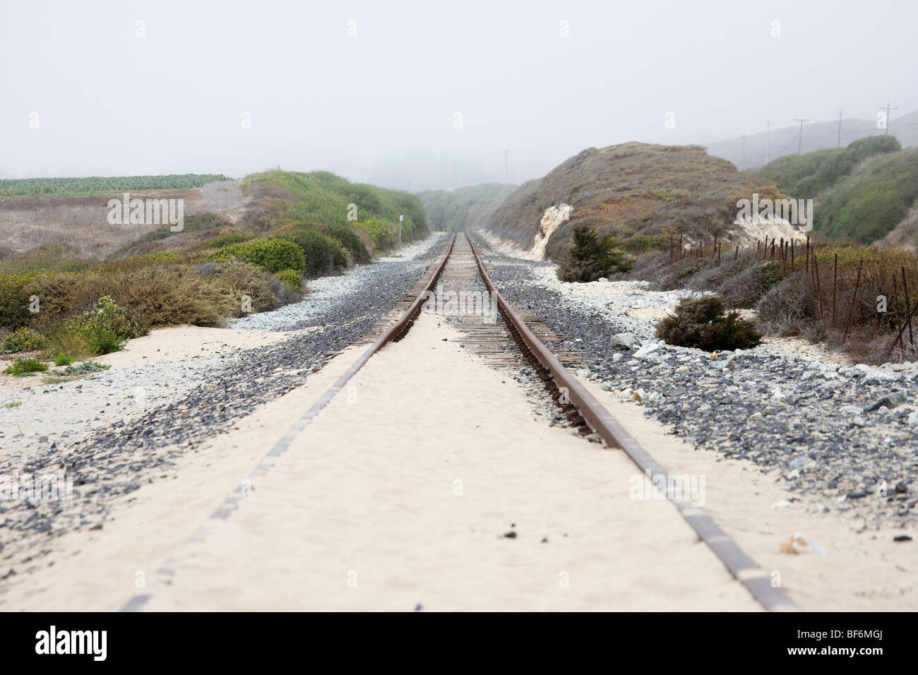 Sand dunes in rain fog hi-res stock photography and images - Alamy