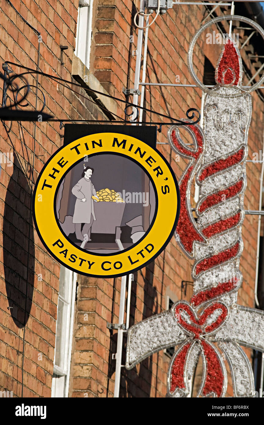 Tin miners pasty shop sign belgrave road Leicester Stock Photo - Alamy