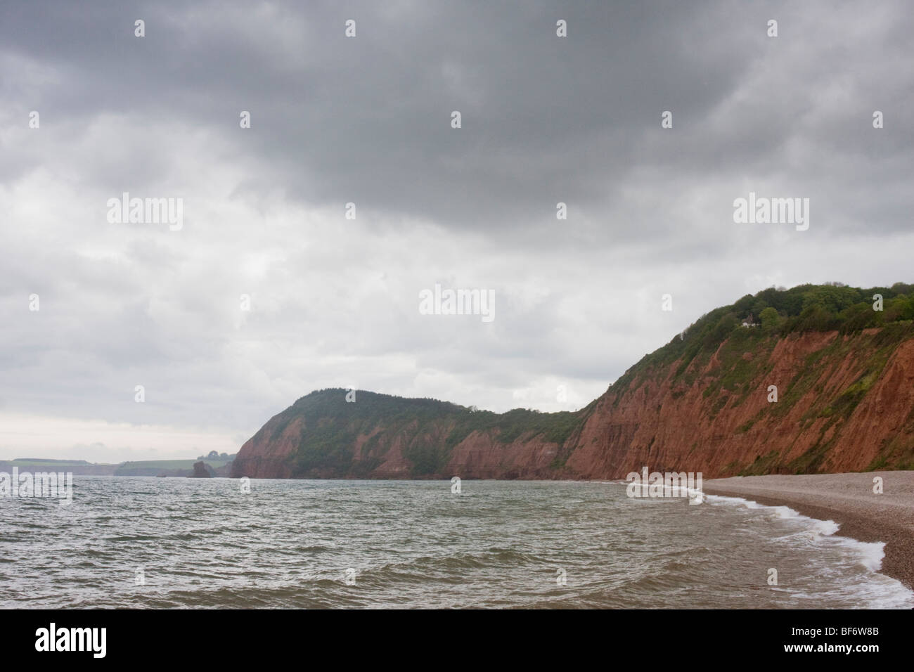 Rough sea in Sidmouth in Devon, England Stock Photo - Alamy