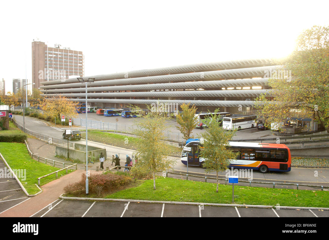 Preston bus station constructed in 1969 and saved from demolition Stock ...