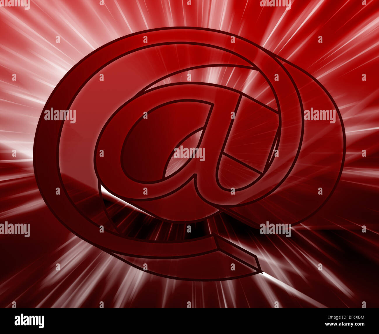 At internet symbol, digital illustration with glowinng light Stock ...