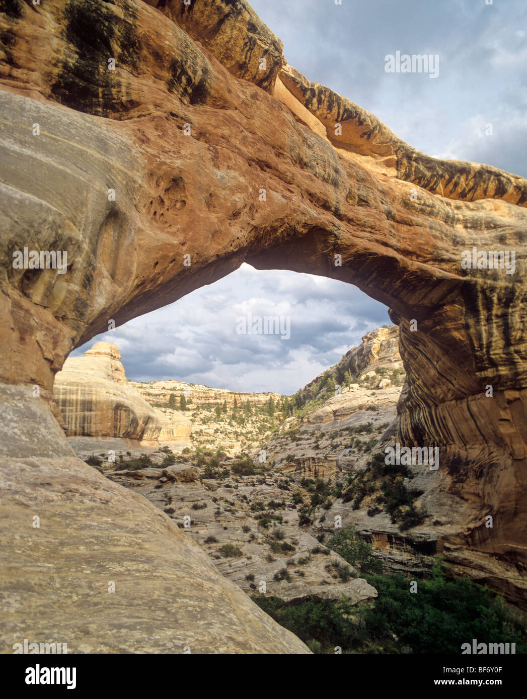 Sipapu Bridge, a natural stone bridge over White Canyon at Natural ...