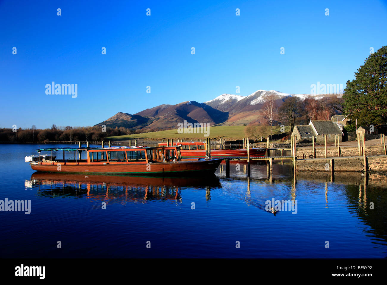 Pleasure Boat Launch Derwentwater Keswick Lake District National Park ...