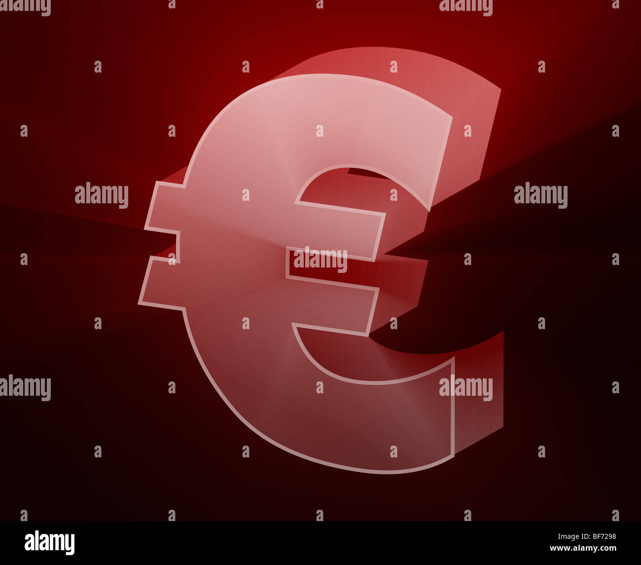 Euro currency symbol illustration, glowing light effect Stock Photo - Alamy
