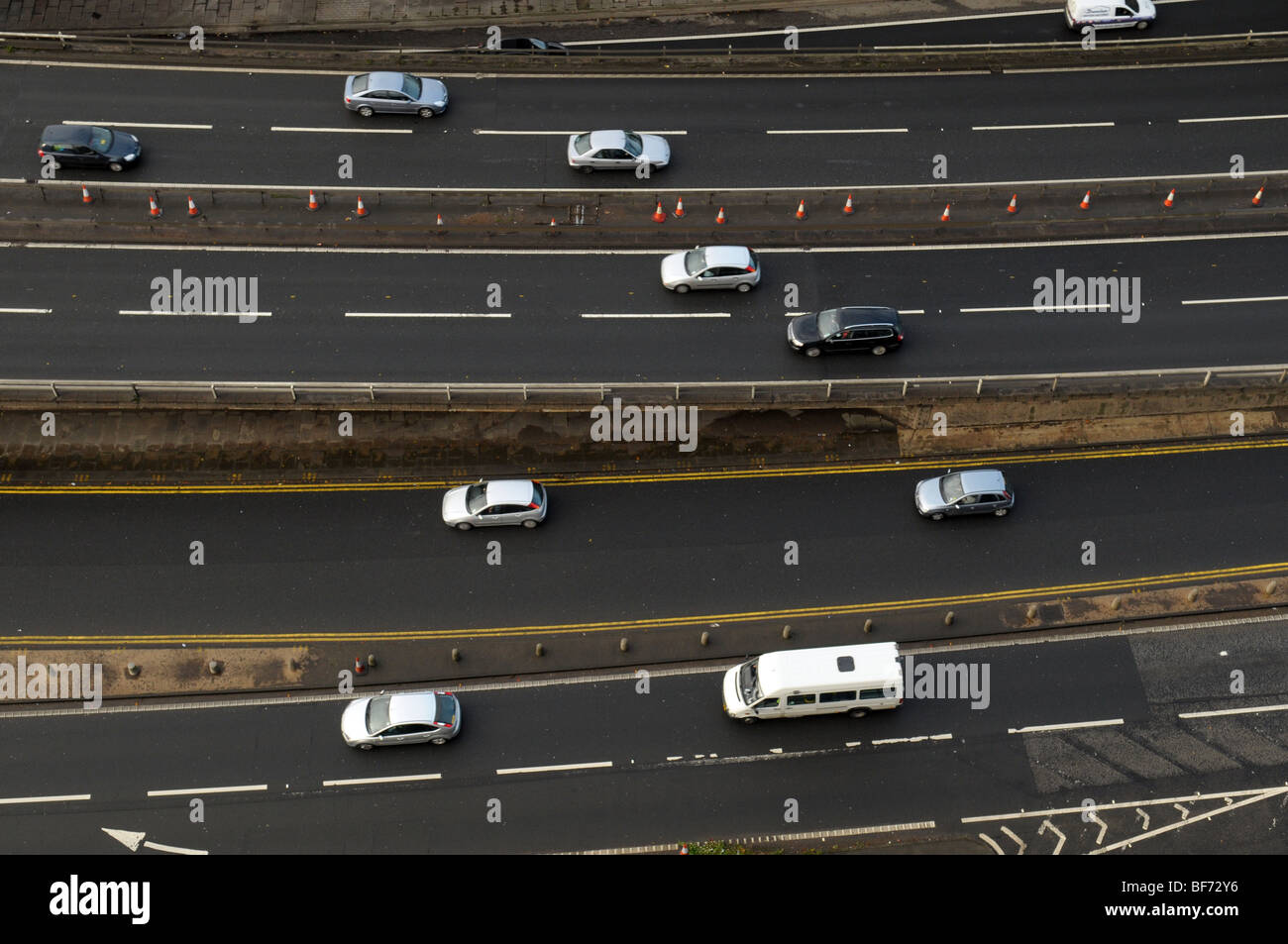 Aerial view motorway hi-res stock photography and images - Alamy