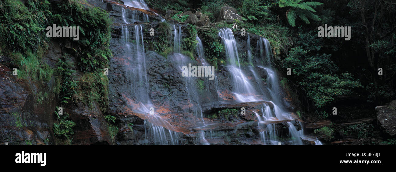 waterfall, blue mountains national park, new south wales, australia ...