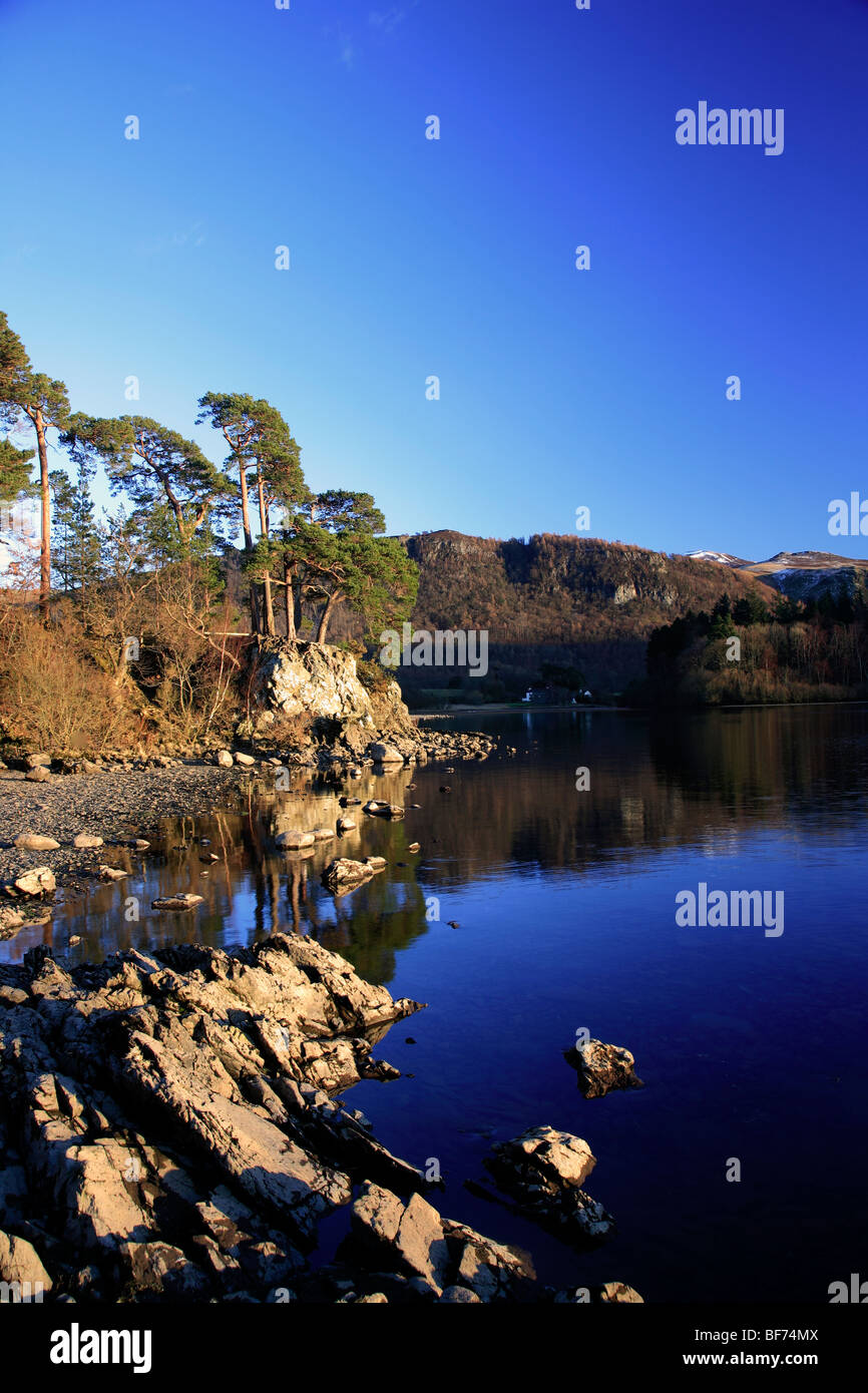 Friars Crag viewpoint Derwentwater Keswick Lake District National Park ...