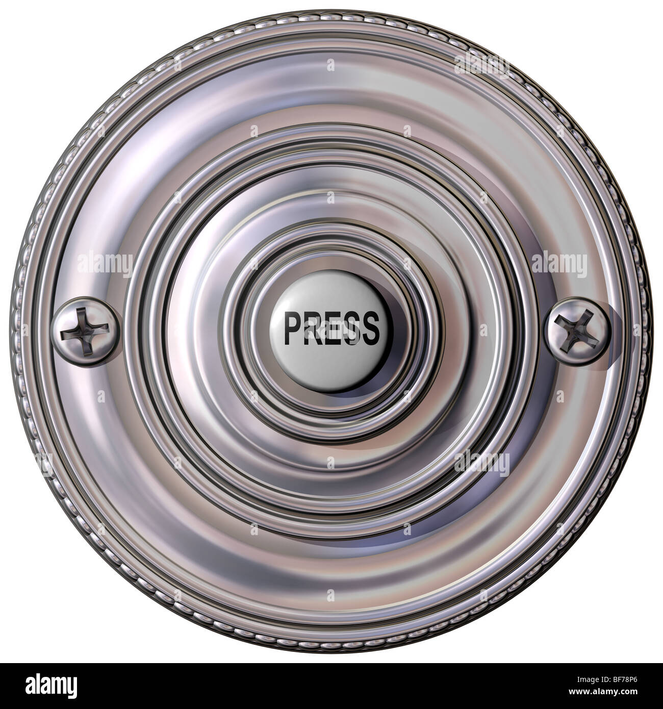 Isolated illustration of a fancy Victorian doorbell Stock Photo - Alamy