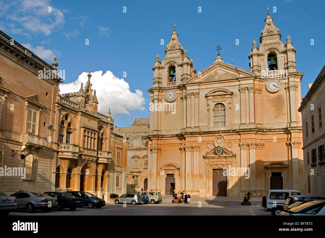 Mdina Rabat Malta fortified city town fort castle Stock Photo - Alamy