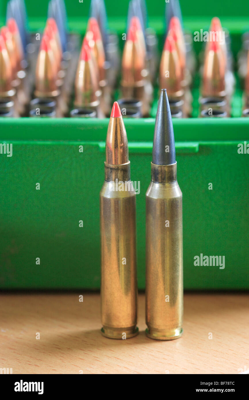 .223 Hollow Point & Ballistic Tip Ammunition Stock Photo - Alamy