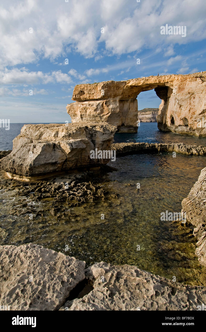 Dwerja Point Azure Window Gozo Malta sea arch natural rock Stock Photo ...