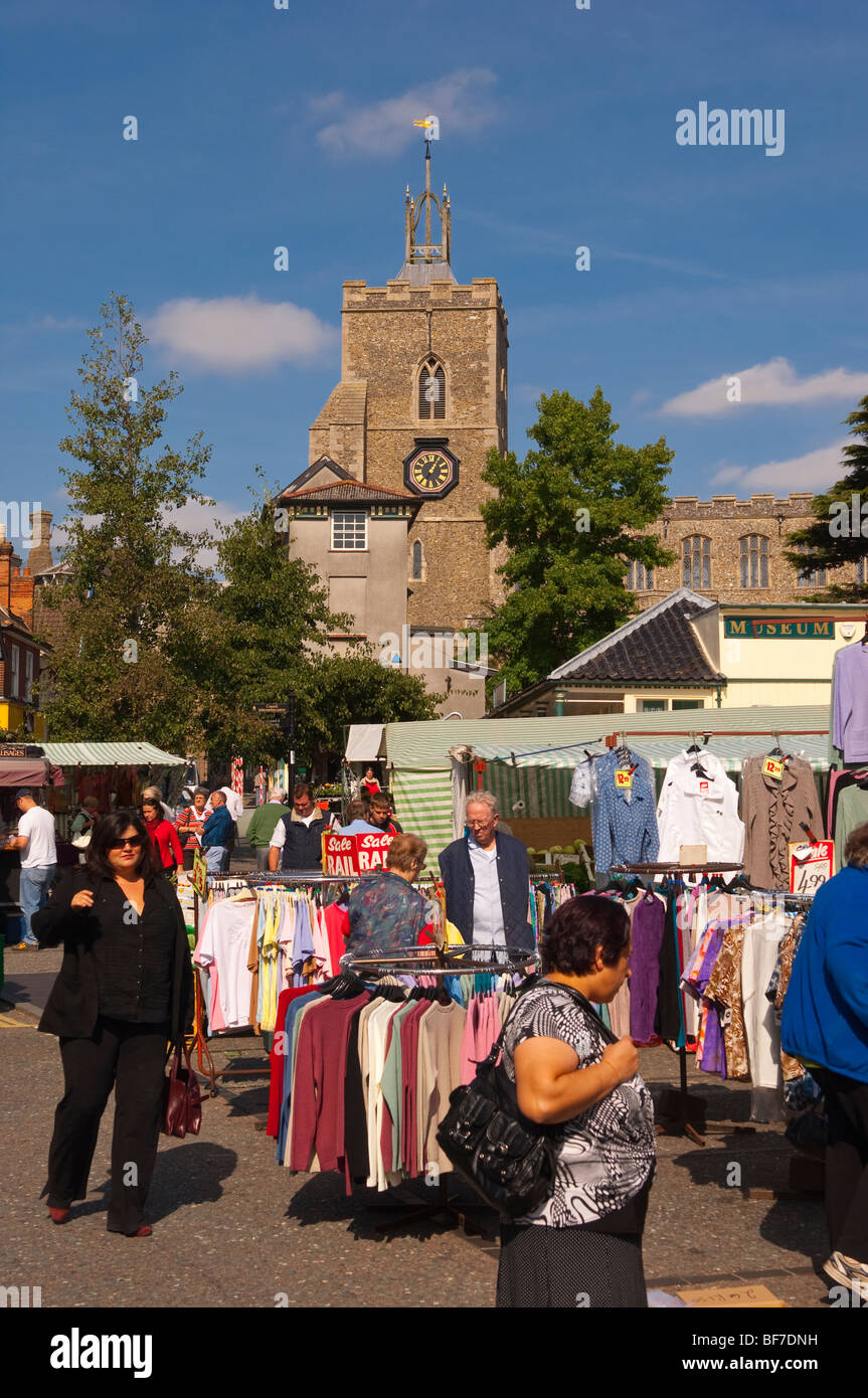 The town centre and market day in Diss,Norfolk,Uk Stock Photo - Alamy