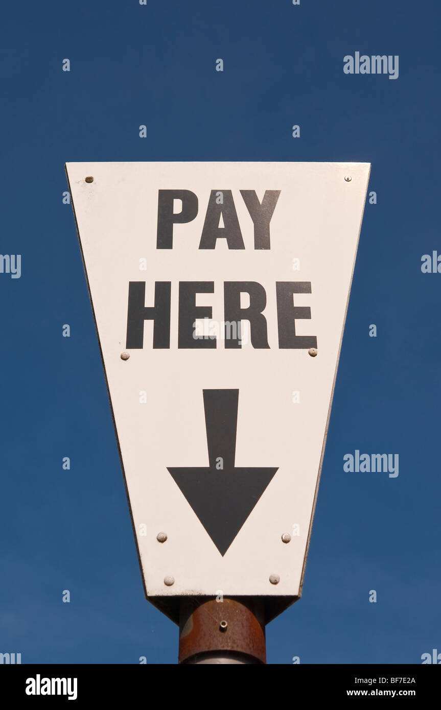 Pay here sign signs hi-res stock photography and images - Alamy