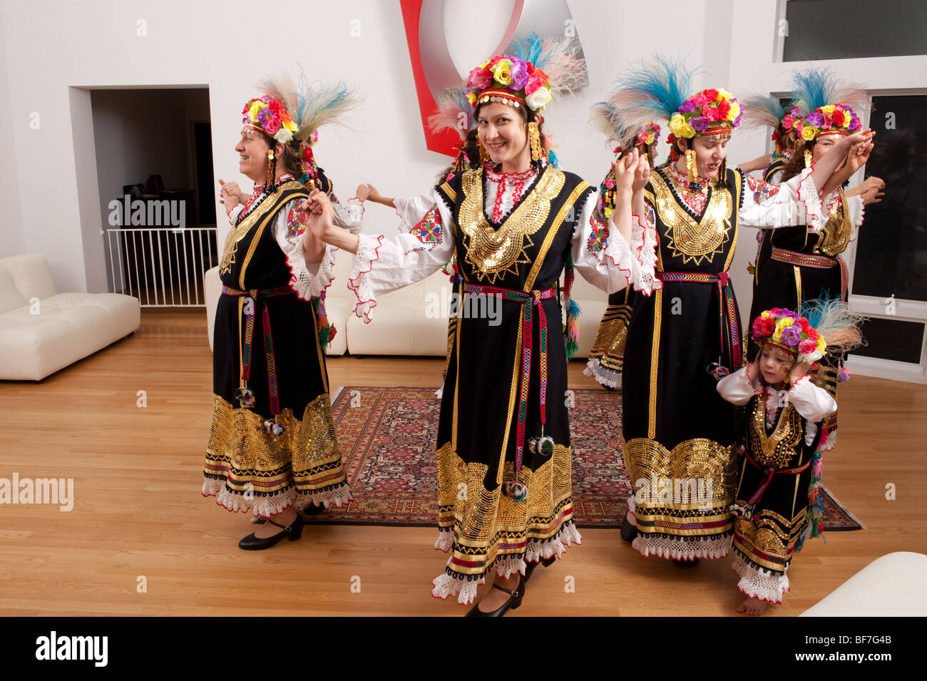 Bulgarian singing group in traditional costume Stock Photo - Alamy