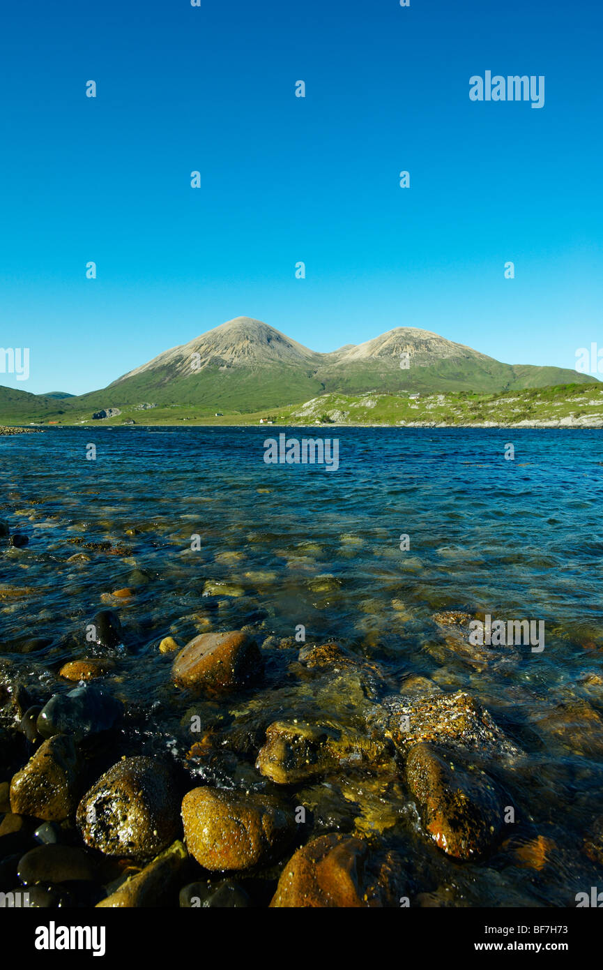Scotland, Skye, Red Cuillin from Loch Slapin Stock Photo - Alamy