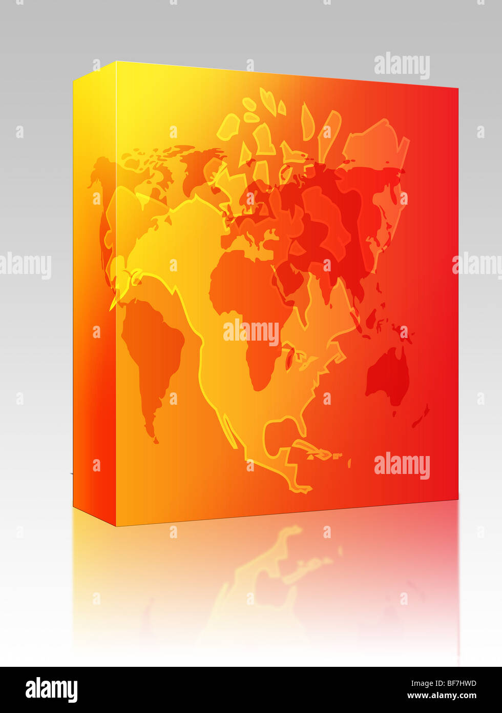 Software package box map of the americas hi-res stock photography and ...