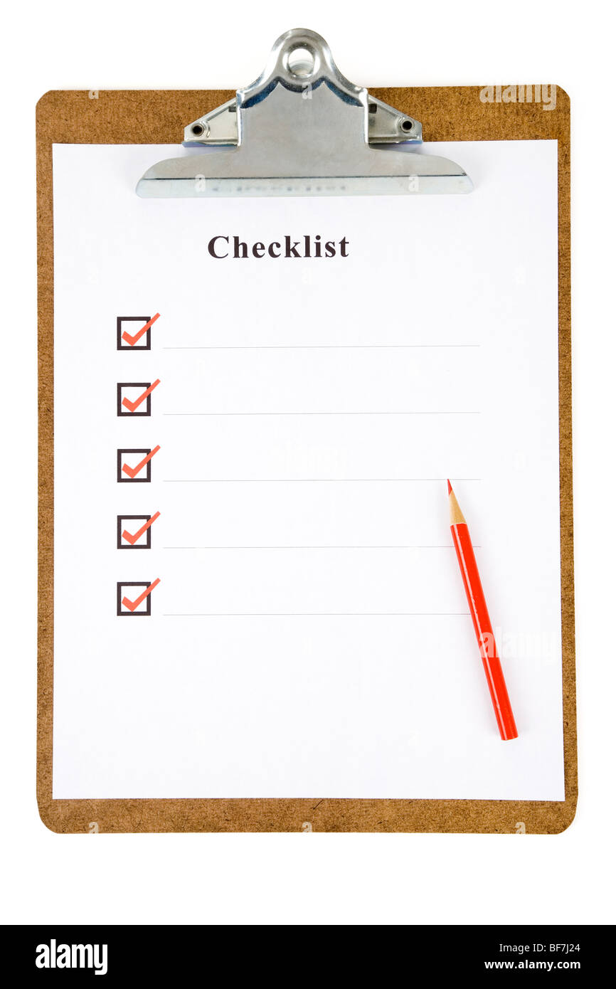 Check list hi-res stock photography and images - Alamy