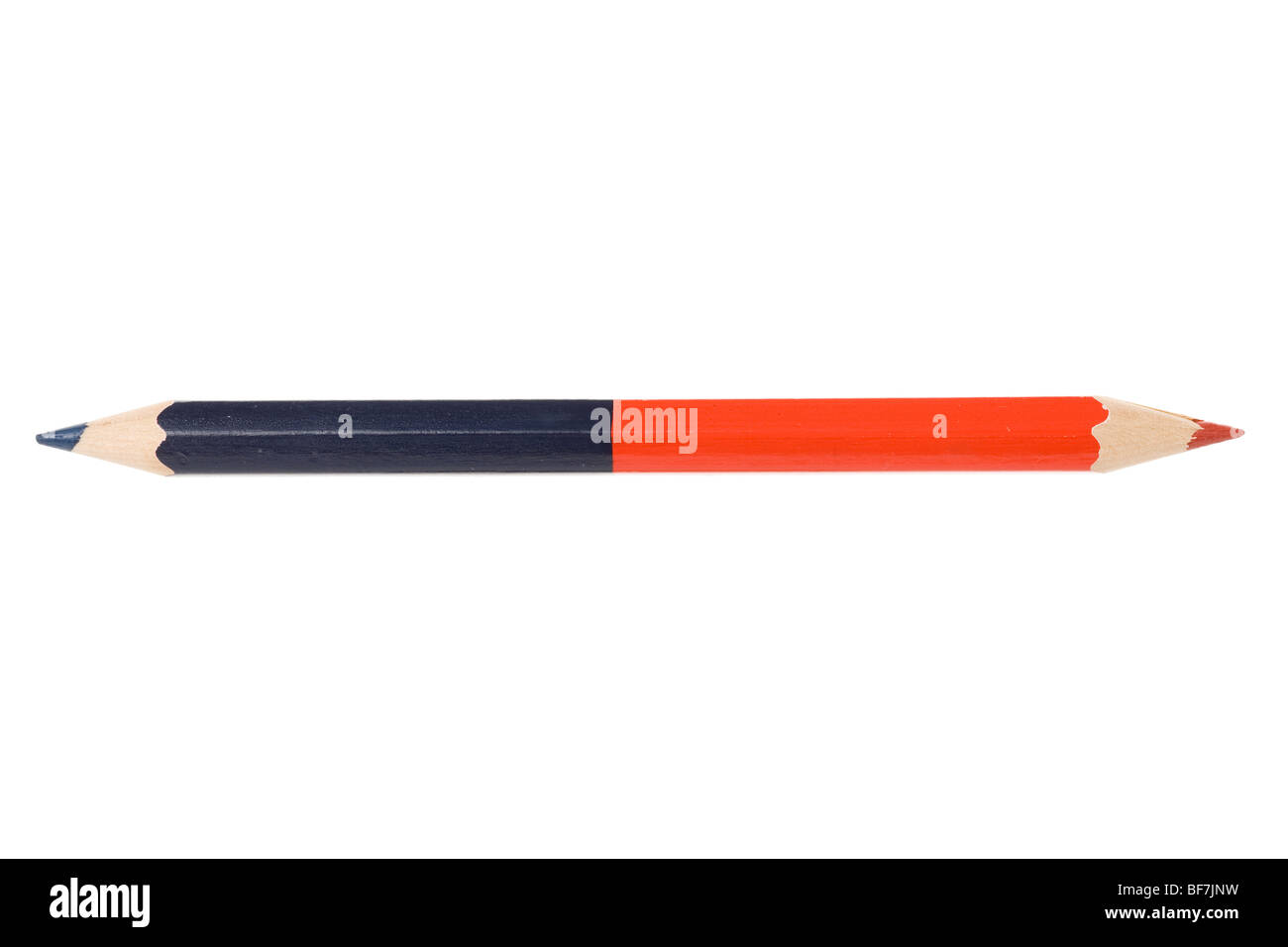 red blue pencil with white background Stock Photo - Alamy