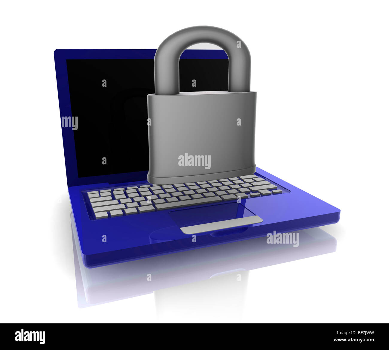 Computer internet security illustration with lock and notebook Stock ...