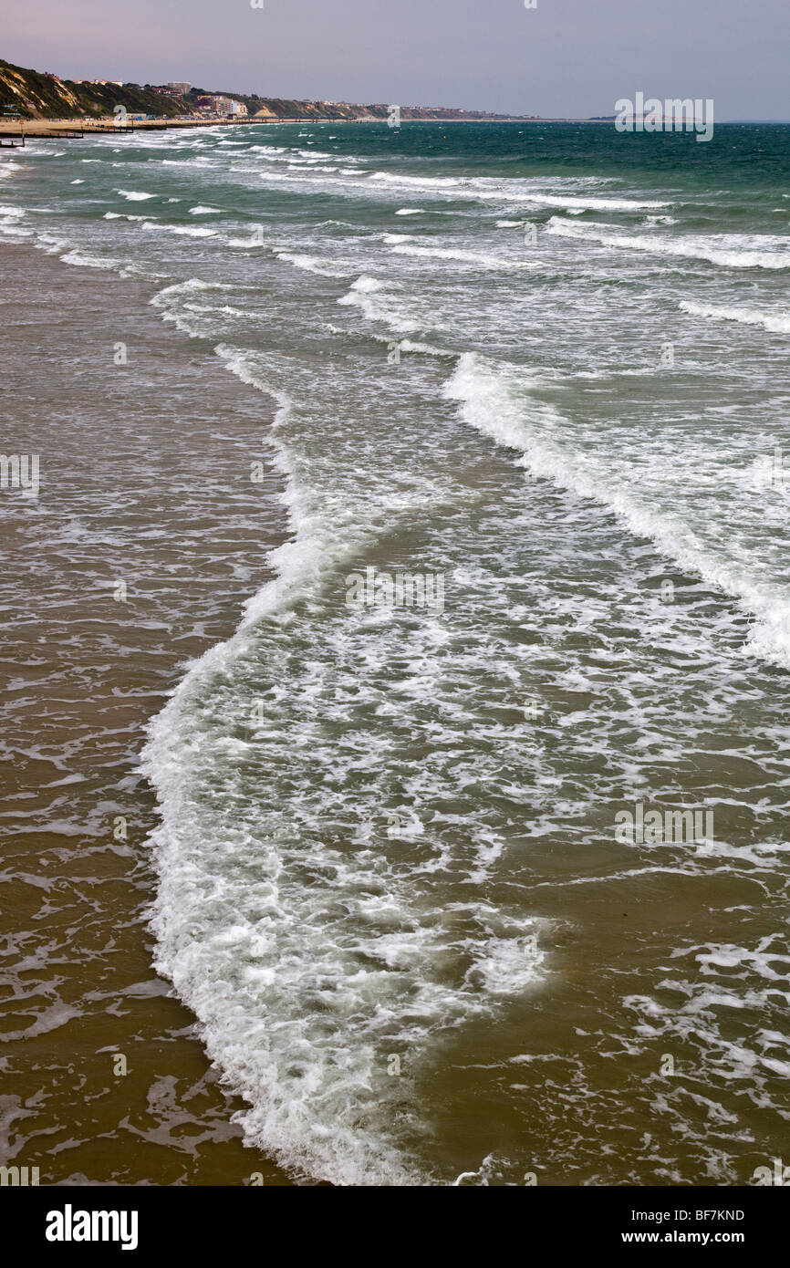 Tide at Bournemouth Beach Dorset Stock Photo - Alamy