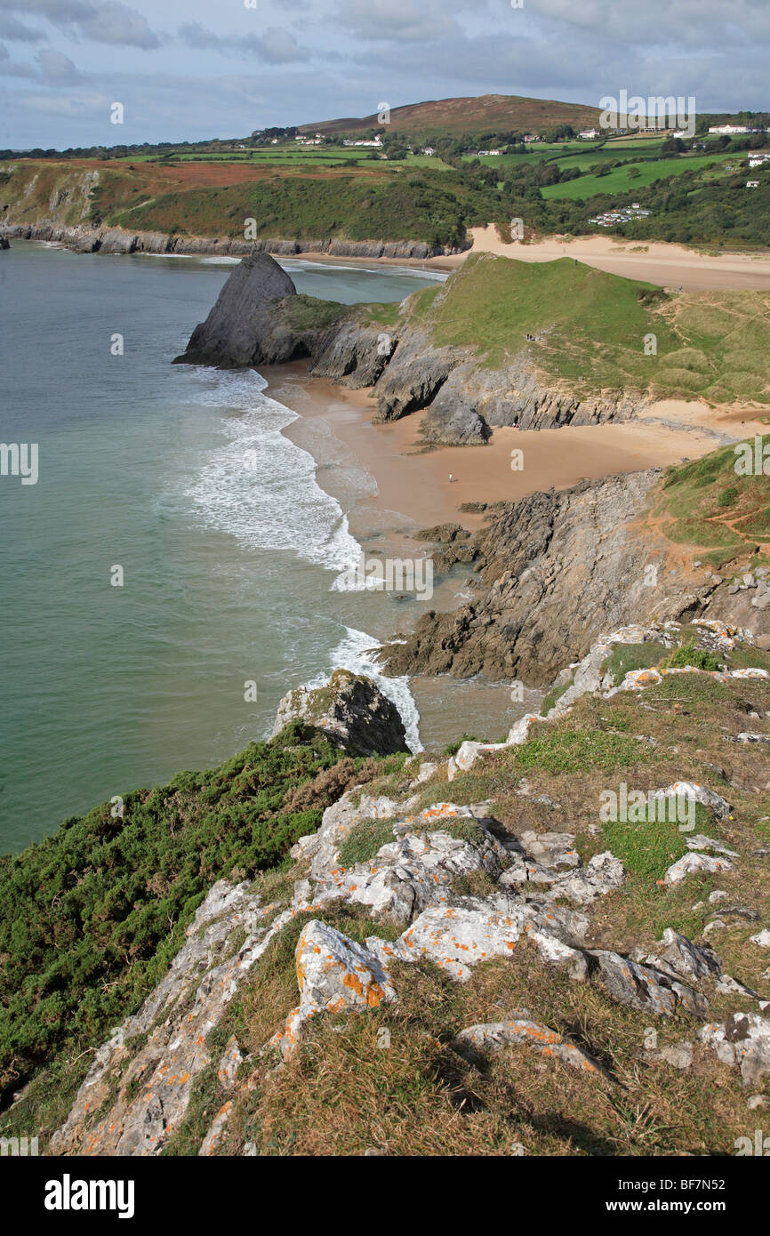 Three Cliffs Bay, Gower, Wales, UK Stock Photo - Alamy
